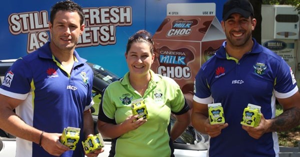 White & Vaughan taste test Raiders Lime at re-launch | Raiders
