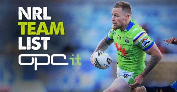 NRL Team List: Raiders v Storm | Raiders